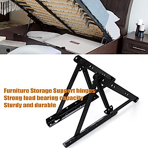 ANTEISI Large Lift and Up Hinges,Sized Sofa Bed Storage Lifting Hinge,Lift Up Storage Bed Hinges,Storage Box Hinges Lifting Storage Bed Sofa Hinges,Lift Up Hinges Mechanism,Hinges Heavy Duty