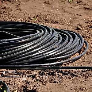 500'ft Drip Irrigation Line 1/4" Tubing Roll, 6" Emitter Spacing .52 GPH Black (.170 ID x 240 OD) (500' Foot Roll)