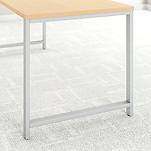 Bush Business Furniture 400 Series Table Desk with Metal Legs, 60W x 30D, Natural Maple