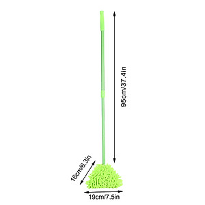 OKJHFD Professional Microfiber Mop,Extendable Mop 180 Degree Rotatable Triangular Cleaning Mop, Lightweight Design for Home Wall Ceiling Floor Cleaning(Green)