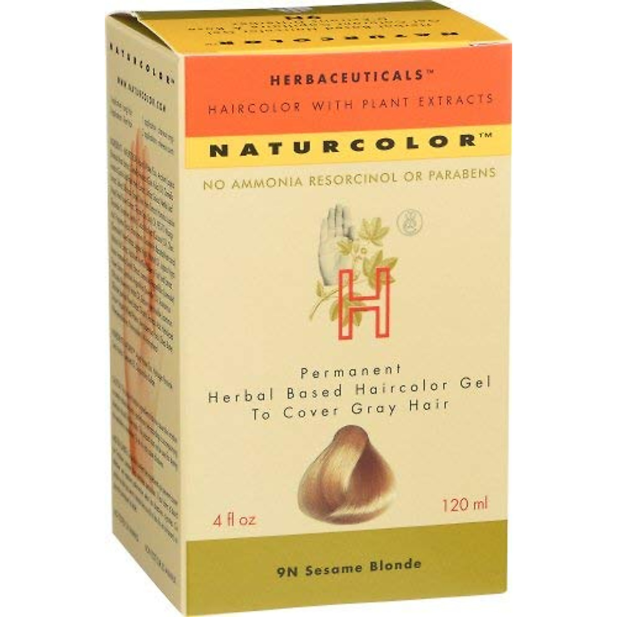 naturcolor Haircolor - Sesame Blonde Hair Dye, 4 Fl Oz (9N)