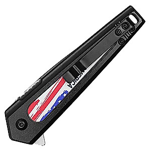 Buckshot Knives 7" Overall American Eagle (God Bless America) Spring Assisted Folding Pocket Knife With Aluminum Handle (PWT407B)