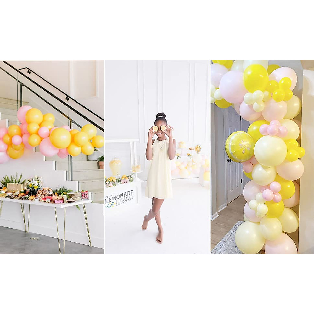 Pastel Yellow Balloon Garland Kit 127Pcs Lemon balloon arch For baby shower Lemonade party main squeeze bridal shower decorations