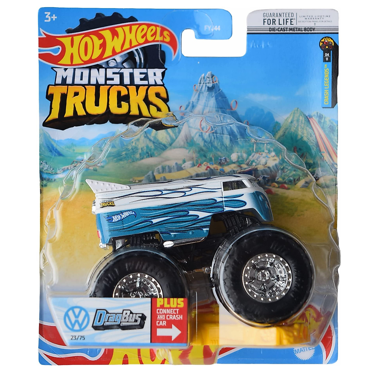 Hot Wheels Monster Trucks Drag Bus - Connect and Crash Car 23/75 - Dragbus