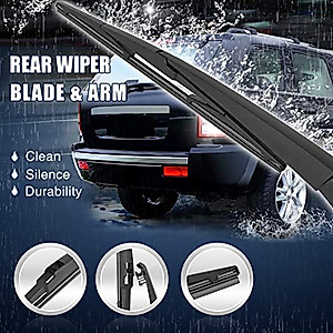 X AUTOHAUX Car Rear Windshield Wiper Blade Arm Set for Chrysler Pacifica 2016-2020 14 Inch