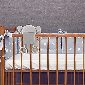 SECFOU Tummy Time Mat Mirror Seats Crib Ster Rear Facing Baby Toys Grey Car Mirrors Infant Bed Elephant Accessories Shatterproof For Safety Observation Rearview Toddler Car Seat