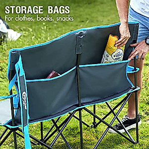 PORTAL Folding Camp Chairs Portable Backpacking Chair Comapct Beach Chair for Hiking Travel Outdoor Sports Picnic Garden Festival Lightweight, 500LBS Capacity