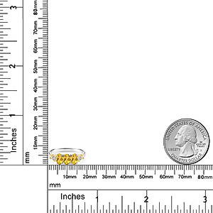 Gem Stone King 925 Silver and 10K Yellow Gold Oval Yellow Citrine and White Lab Grown Diamond Ring For Women (1.37 Cttw, Gemstone Birthstone, Available In Size 5, 6, 7, 8, 9)