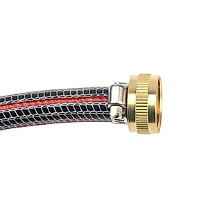 3Sets Brass 1/2" Garden Heavy Duty Hose Mender Repair End Replacement Male Female Connector with Stainless Clamp