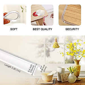 Corner Guards, Clear Furniture Edge Guard Bumper Strip Baby Proofing 3ft(1m) for Cabinets,Tables,Household Appliances,etc