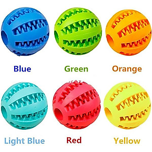 We Rocks Dog Toy Ball,Nontoxic Bite Resistant Teething Toys Balls for Small Dog and Puppy Cat, Dog Pet Food Treat Feeder Chew Tooth Cleaning Ball Exercise Game Dog Ball (Yellow)