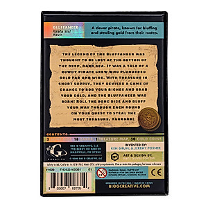 Big G Creative: Bluffaneer Dice Game, Family Party Game, Includes Two Bone-Shaped Dice, 3 to 6 Players, 15 Minute Play Time, for Ages 10 and up