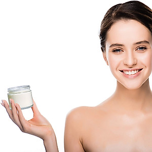 2oz Glass Jars 40 Pack, Hoa Kinh Mini Round Clear Glass Jars with Inner Liners and Black Lids, Perfect for Storing Lotions, Powders, and Ointments