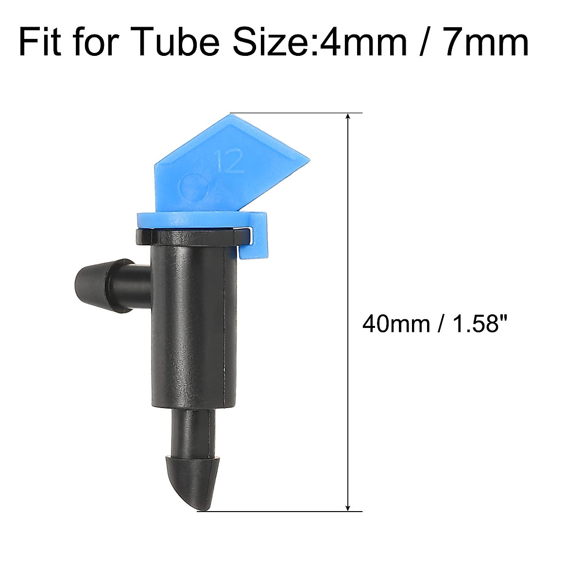 M METERXITY 30 Pack Flag Dripper - Garden Irrigation System, Removable & Flow Control & Drip Emitter, Apply to Lawn Trees (2 Gallon Per Hour, Blue Black)