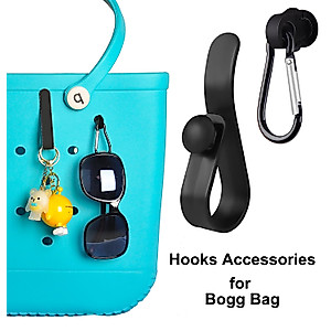 Clear Beach Bag Organizer Compatible with Bogg Bag X Large Size, PVC Insert Divider Liner for XL Bogg Bag Accessories (Clear-Black)