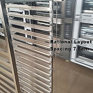 Stainless Steel Baking Sheets Rack,Commercial Baking Pans Storage 15 Tier Bakers Rack,Hotel Cookie Cooling Racks For Baking Rolling Bakers Rack