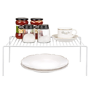 Redrubbit Medium (13 x 9. 4 Inch) Cabinet Storage Shelf Rack, Rustproof Kitchen Counter and Cabinet Shelf, Storage Rack Organizer for Kitchen, Fridge, Cabinet, Bathroom, Set of 2