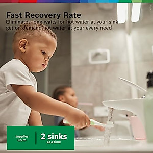 Bosch Electric Mini-Tank Water Heater Tronic 3000 T 2.5-Gallon (ES2.5) - Eliminate Time for Hot Water - Shelf, Wall or Floor Mounted