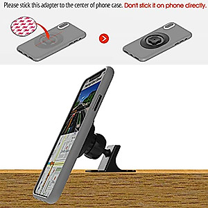 Car Phone Mount Without Magnetic, Stick On Dashboard 360° Rotatable Universal Cell Phone Holder with Ultra-Lock Quick Mount Strongest VHB Adhesive for iPhone Google, Huawei GPS Mini Tablet and More
