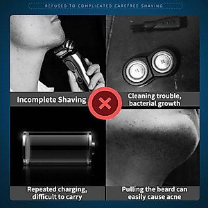 Razor Blades Refills, 【Upgrade 】Sharp Razor Blades Refills Mens Womens, Manual Dual Lubrication Blade - Suitable for Beards, Legs, and Armpits (16PCS)