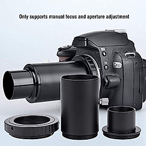 Telescope Extension Tube Lens Adapter for Canon T Ring, 1.25inch Lens Extension Tubes Telescope Camera Gear, T Mount Extension Tube M42 Thread T-Mount Adapter T2 Ring for Canon Telescope Camera Lens