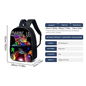 HIONRE Backpack Cartoon Pattern Bookbag For Men Women, High Capacity Light Resistant Durable Backpacks, Suitable For Travel and Outdoor Sports Leisure Backpack 16inches