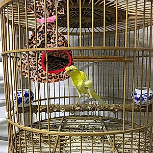 Hamiledyi Winter Warm Hanging Bird Nest House,Parrot Cage Hammock Hideaway Cave Bed for Canary Parakeet Cockatiel Cockatoo Lovebird