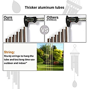 Mosteck Anodized Aluminium Wind Chimes 26" Inches, Gift for Unisex, Suitable for Outdoor, Garden, Patio Decoration
