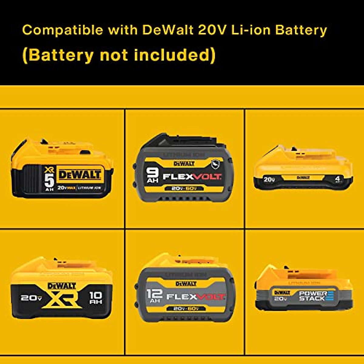 20V to 12V Step Down Power Inverter Aadpter Compatible with DeWalt 20V Batteries, DC 20 Volt to DC 12 Volt 15A 180W DeWalt Power Wheel 12V Converter, Buck Boost Voltage Regulator 12V (No Battery)