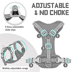 Supet Cat Harness and Leash for Walking Escape Proof, Adjustable Harness for Cats, Easy Control Small Cat Harness for Medium Large Kitten and Dogs