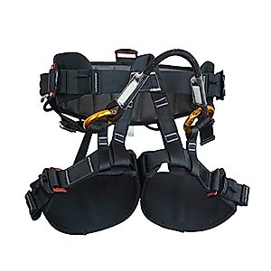 SOB Climbing Harness, Half Body Tree Climbing Harness Men,Thicken Widen Protect Waist Safety Harness for Arborist Harness,Working Rescuing at Height Safety Belt Harness