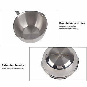 Butter Warmer Pot, Milk Warmer Pot, Stainless Steel Mini Butter Hot Pot, for Heating Milk Butter Cheese Chocolate(300ML)
