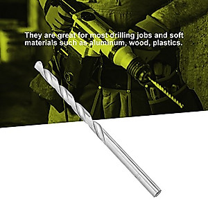 8pcs HSS Extra Long Drill Bit Set Round Shank for Wood Aluminum Plastic 4mm/4.2mm/4.5mm/5mm/5.2mm/6mm/8mm/10mm