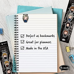 Re-marks “Game of Thrones” Character Bookmarks, Magnetic Page Clips, 2 Sets of 4 Page Clips, 8 Clips Total