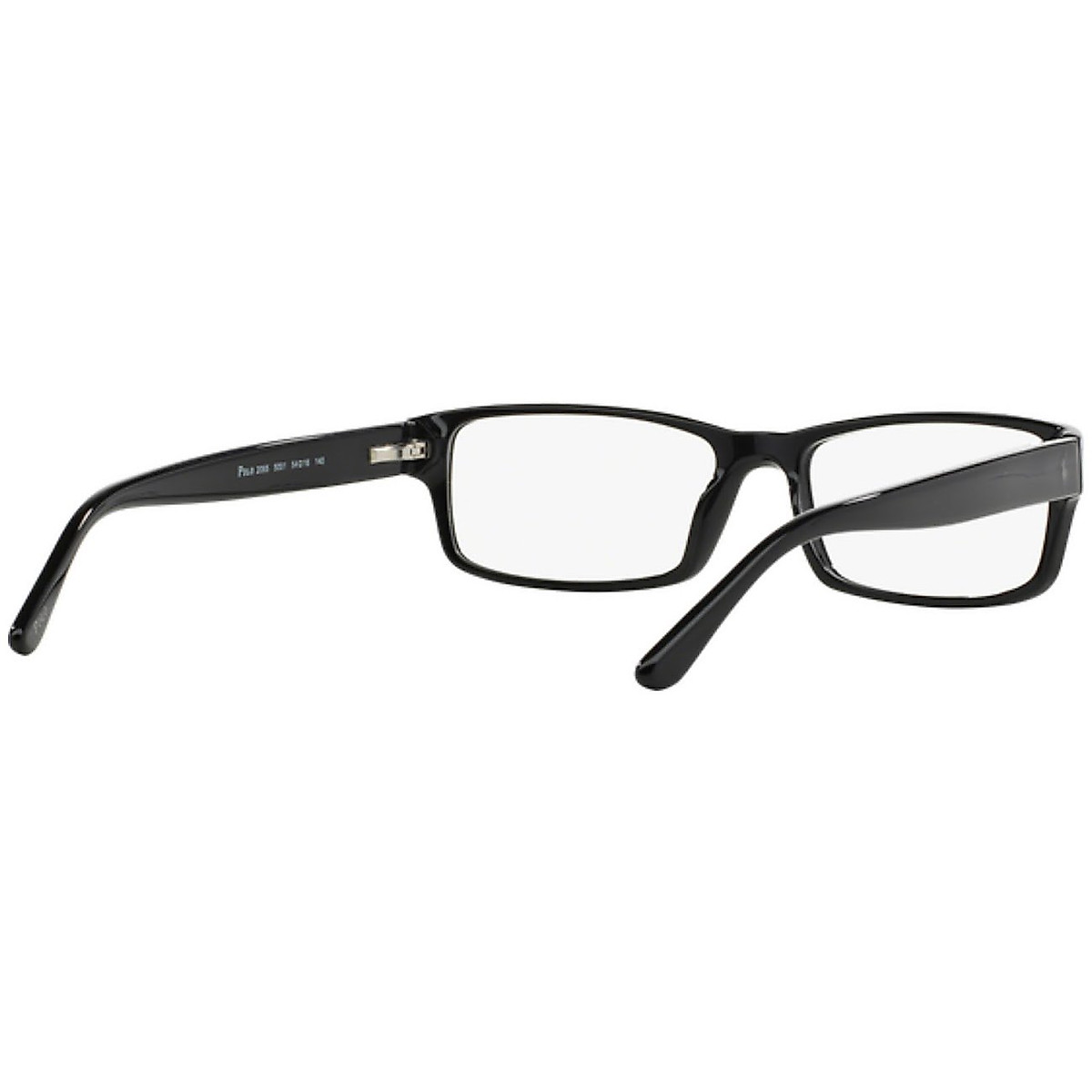Polo Ralph Lauren Men's PH2065 Rectangular Prescription Eyewear Frames, Shiny Black/Demo Lens, 58 mm