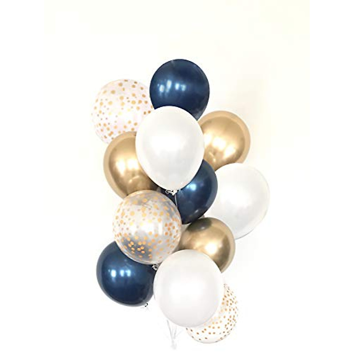 Moon and Star Balloons Bouquet Navy White Gold Balloons Twinkle Little Star Baby Shower Birthday Party Decoration