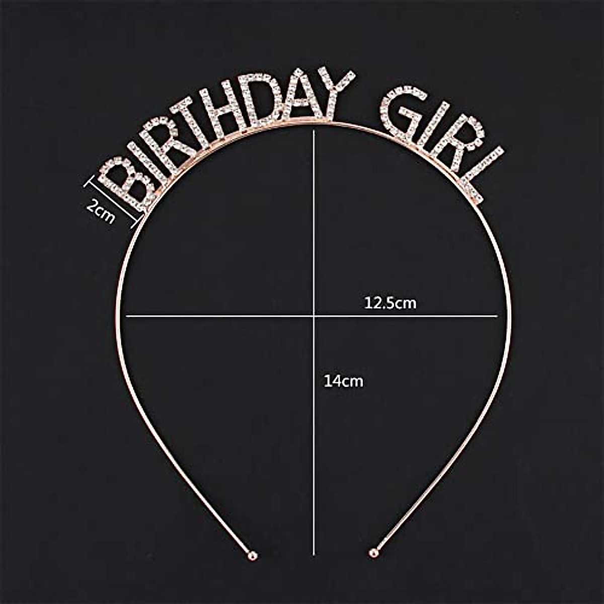 Rhinestone Birthday Girl Headband Hairband Birthday Hair Band Hoop Birthday Head Wear Birthday Tiara Crown for Women Girls Silver