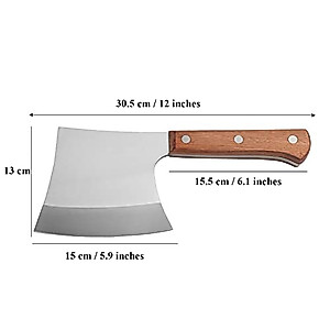 MLG Tools Bone Knife, Full Tang Meat Cleaver Knife Heavy Duty Bone Axe Butcher Cleaver, for big bone and frozen meat