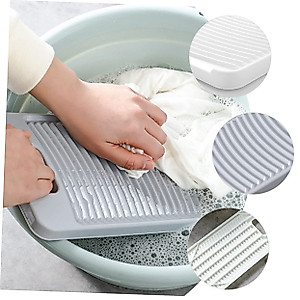 FONDOTIN 2 Pcs Thicken Washboard Scrubbing Board Household Laundry Tool for Clothes Design for Efficient Cleaning for Home and Camping Use