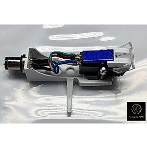 Cartridge and Stylus, needle with mounting bolts And white Headshell for Technics SLD3, SLD303, SLD33, SLD3K, SLD5, SLQ2, SLB303, SLH302, SL1000, SL1100, SL120, SL1650, SL1900, SL1950, SL2000, SL3310