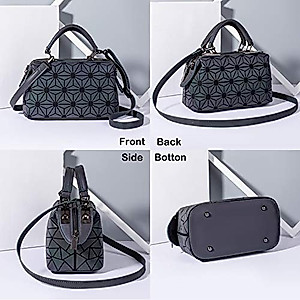 Geometric Luminous Purses and Handbags for Women Holographic Reflective Crossbody Bag Shoulder Bag Flash Rainbow Tote 2001-02