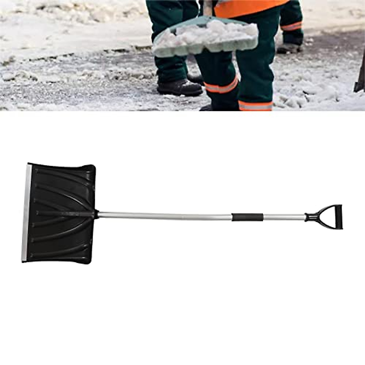 Garden Snow Shovel, 17.7in Width Wide Snow Shovel Large Capacity for Garage