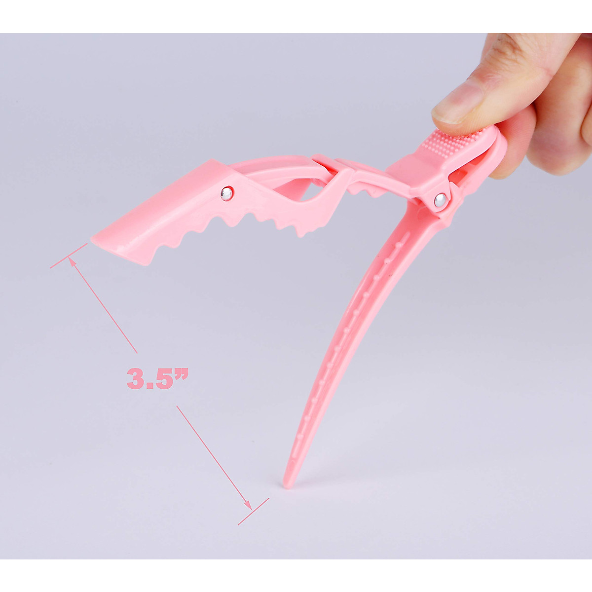 HH&LL Hair clips for Styling 12 pcs – Wide Teeth & Double-Hinged Design – Alligator Styling Sectioning Clips of Professional Hair Salon Quality (Colorful)