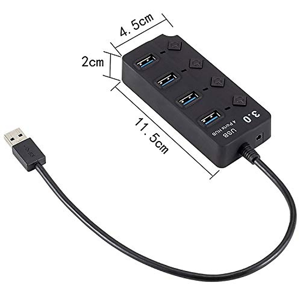 JSANSUI Distributor hub USB3.0 Four-Port HUB with Power Splitter and One-Port 4-Port Hub with PC and Laptop Switches