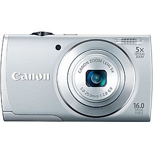 Canon PowerShot A2600 is 16.0 MP Digital Camera with 5X Optical Zoom and 720p Full HD Video Recording (Silver)