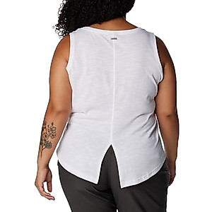 Columbia Women’s Cades Cape Tank Top, Moisture Wicking, Comfort Stretch, White, XX-Large