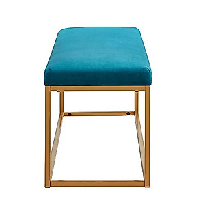 Ball & Cast Upholstered Bench, 48" W, Teal - Frame