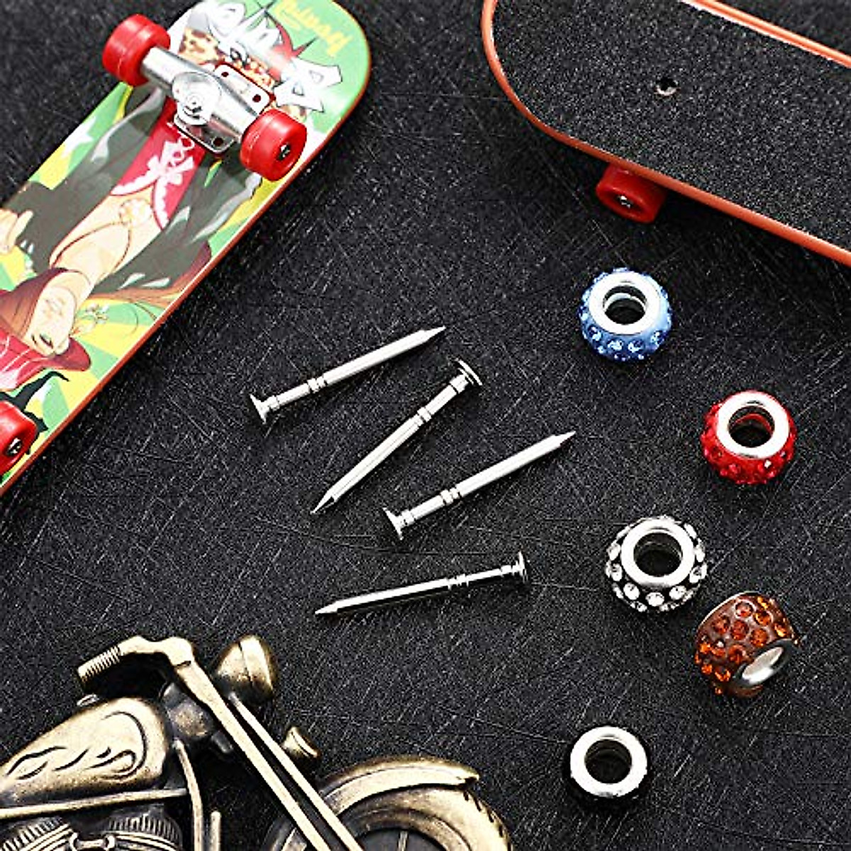 4 Pieces Car Axles Compatible with Pinewood Polished and Graphite Coated Axles for Reducing Friction and Increasing Speed