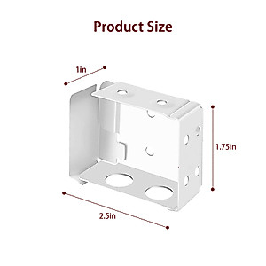 2Pcs Blind Brackets, Box Mounting Brackets for Mini Blinds 2.5 Inch, Window Low Profile Mini Blind Mounting Brackets Holder Window Blinds Headrail Brackets for Window Blinds , White