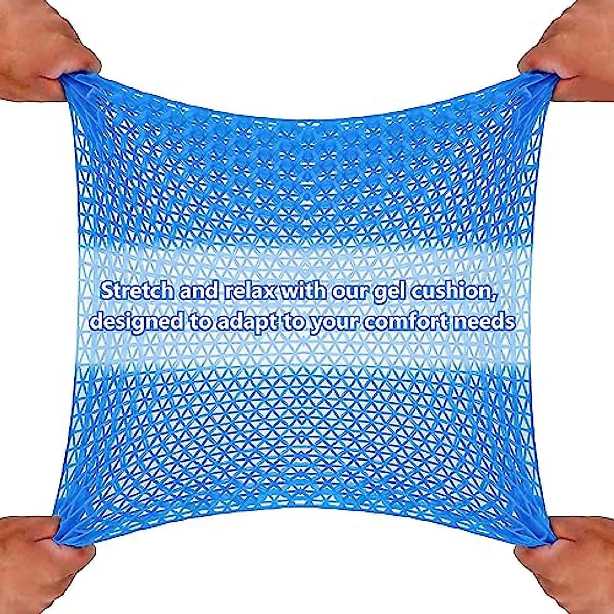 C CRYSTAL LEMON Ultimate Comfort Gel Seat Cushion for Car, Office Chair & Long Sitting – Breathable Honeycomb Gel Wheelchair Cushion for Cooling, Pressure Relief & Sciatica Pain Alleviation